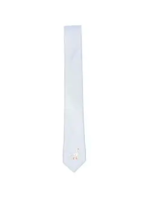 Moschino Goose-print Neck Tie - Blue