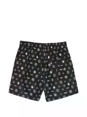 Moschino Print Swim Shorts - Black