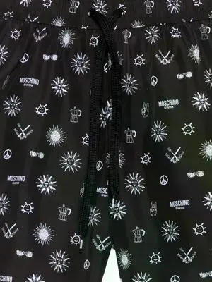 Moschino Print Swim Shorts - Black