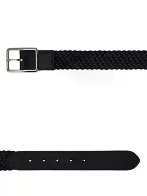 TOD'S Woven Buckled Belt - Black