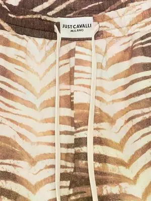 Just Cavalli Printed Drawstring Shorts - Brown