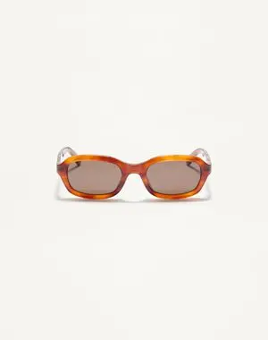 Valentino Garavani Rectangular Sunglasses - Havana/brown