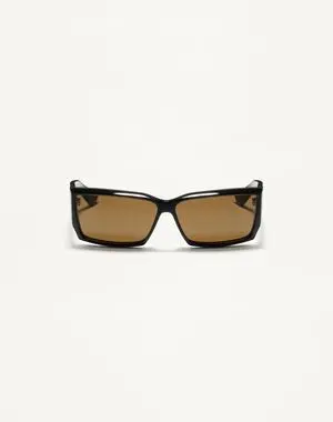 Valentino Garavani Rectangular Sunglasses Black/yellow