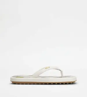 TOD'S Leather Thong Sandals - White