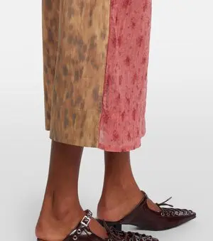 GANNI Printed Organza Wrap Skirt