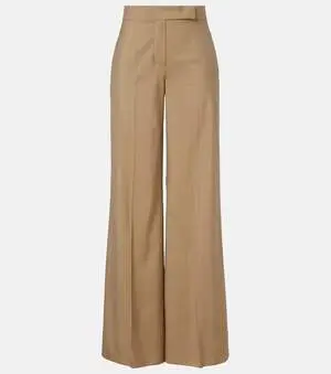 Max Mara Wool And Silk Wide-leg Pants