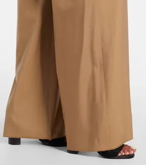 Max Mara Wool And Silk Wide-leg Pants