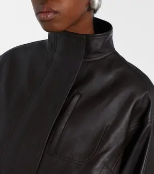 Jacquemus Ciro Belted Leather Jacket - Brown