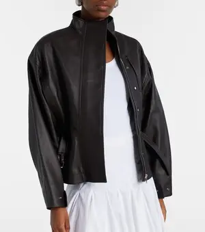 Jacquemus Ciro Belted Leather Jacket - Brown