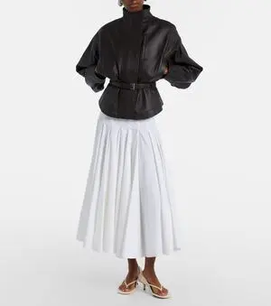Jacquemus Ciro Belted Leather Jacket - Brown
