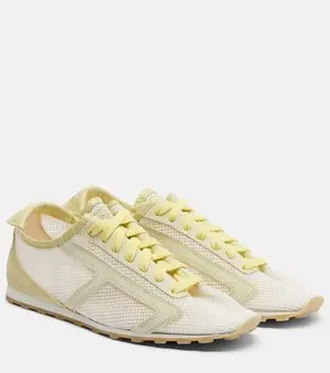 Jacquemus Tennis Leather-trimmed Sneakers - Yellow