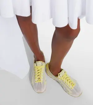Jacquemus Tennis Leather-trimmed Sneakers - Yellow