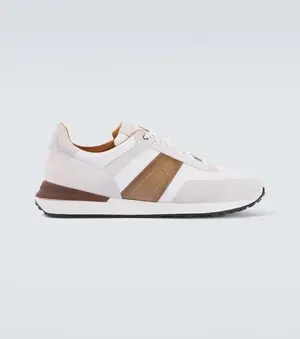 Magnanni Grafton Leather-trimmed Sneakers