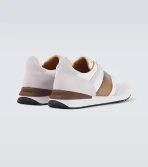Magnanni Grafton Leather-trimmed Sneakers