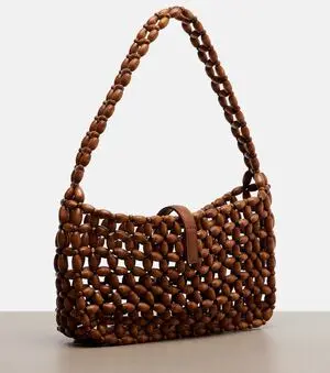 Saint Laurent Le 5 A 7 Beaded Shoulder Bag