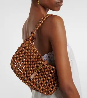 Saint Laurent Le 5 A 7 Beaded Shoulder Bag