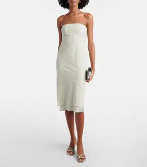 Posse Cove Embroidered Midi Dress - Green