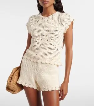 Posse Dylan Crochet Scalloped Top