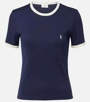 Saint Laurent Cassandre Cotton Jersey T-shirt