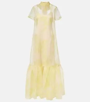 Staud Calluna Organza Maxi Dress - Yellow