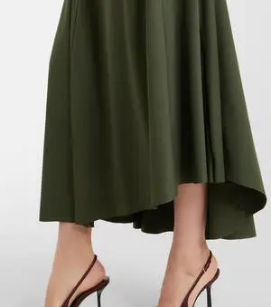 Victoria Beckham Gathered Turtleneck Midi Dress - Green