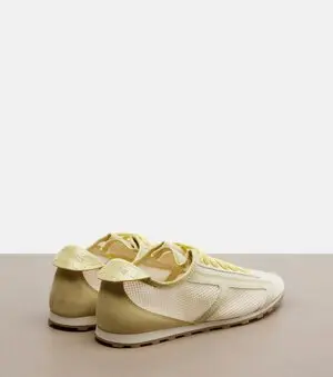 Jacquemus Tennis Leather-trimmed Sneakers - Yellow
