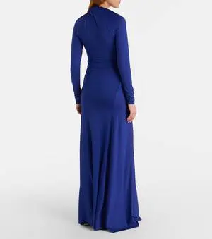 Victoria Beckham Draped Maxi Dress - Blue
