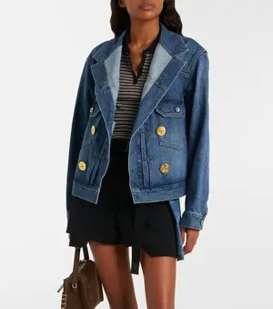 Sacai Denim Trucker Jacket - Blue