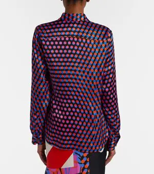 Dries Van Noten Polka-dot Silk Shirt - Black