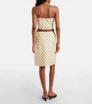 Posse Bowie Linen And Cotton Wrap Skirt - Yellow