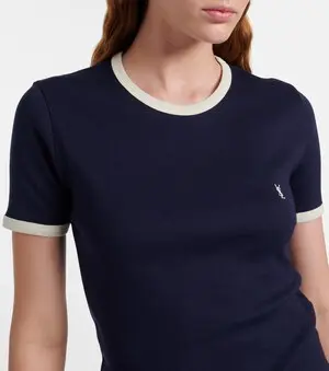 Saint Laurent Cassandre Cotton Jersey T-shirt