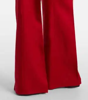 Max Mara Badesse Linen Wide-leg Pants - Red