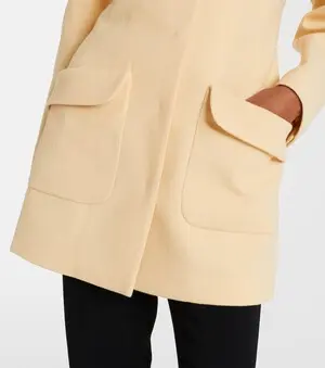 Valentino Garavani Tie-neck Virgin Wool Coat