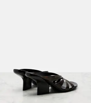 Dries Van Noten Distressed Leather Mules - Brown