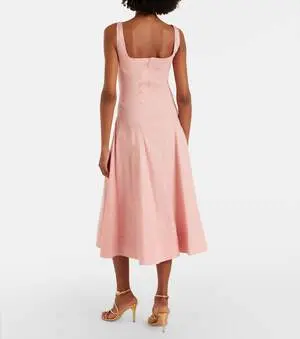 Staud Willow Cotton Midi Dress