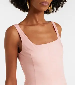 Staud Willow Cotton Midi Dress - Pink