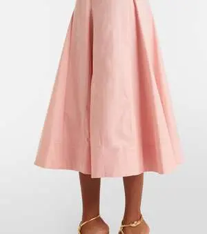 Staud Willow Cotton Midi Dress - Pink