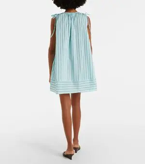 Staud Elena Cotton-blend Minidress - Multicoloured