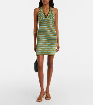 Staud Greta Striped Cotton Minidress - Multicoloured
