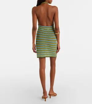 Staud Greta Striped Cotton Minidress - Multicoloured
