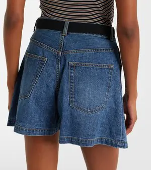 Sacai Paneled Denim Shorts - Blue