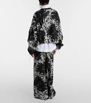 Dries Van Noten Floral Cotton Jersey Sweatpants