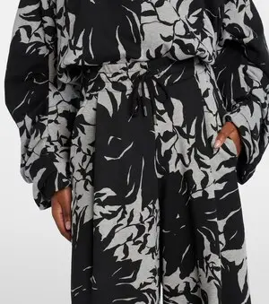 Dries Van Noten Floral Cotton Jersey Sweatpants