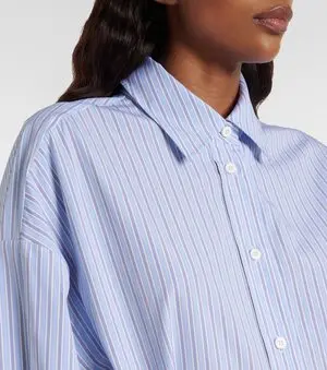 Attico Striped Cotton Shirt Dress