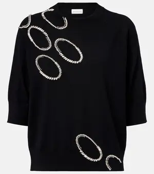 Dries Van Noten Embellished Wool Sweater - Black