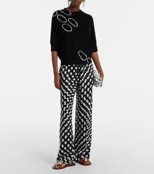 Dries Van Noten Embellished Merino Wool Sweater - Black