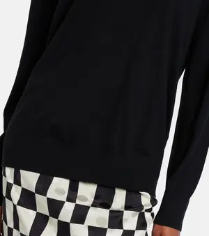 Dries Van Noten Embellished Merino Wool Sweater - Black