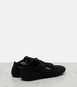 Prada Collapse Crochet Sneakers - Black