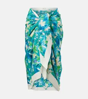 Chloé Floral Cotton Beach Cover-up - Blue