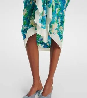 Chloé Floral Cotton Beach Cover-up - Blue